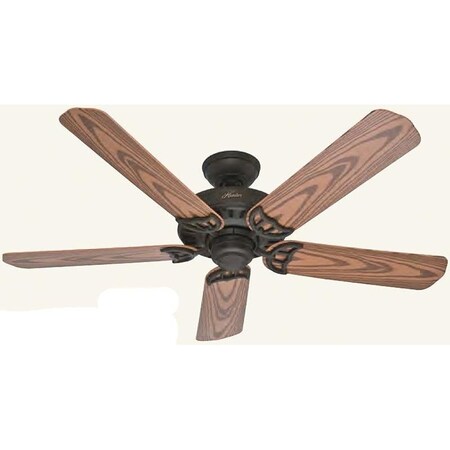 Hunter Bridgeport Series Ceiling Fan, 5-Blade, Oak Blade, 52 in Sweep ...