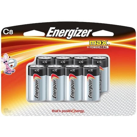 Energizer Zinc Manganese Dioxide (ZnMnO2) Battery, C 1.5V DC 1 PK E93BP ...