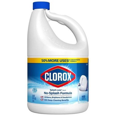 Clorox SplashLess Concentrated Bleach, 117 oz, Liquid, Regular 32411 | Zoro