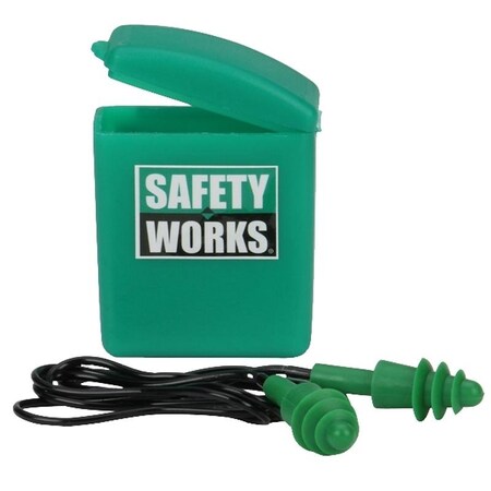 Msa Safety SAFETY WORKS Ear Plugs, 23 dB NRR, Rubber Ear Plug SWX00353 ...