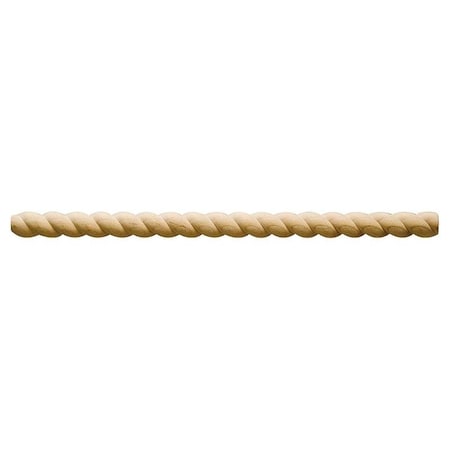 Waddell Rope Twist Moulding, 96 in L, 34 in W, Hardwood 8298 | Zoro