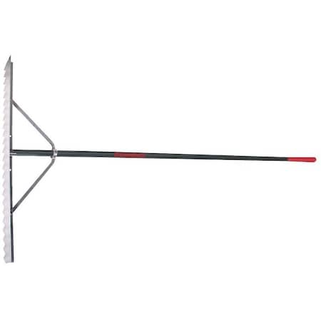 Razor-Back Asphalt Lute Rake, 8214 in OAL, Aluminum Handle, Straight ...