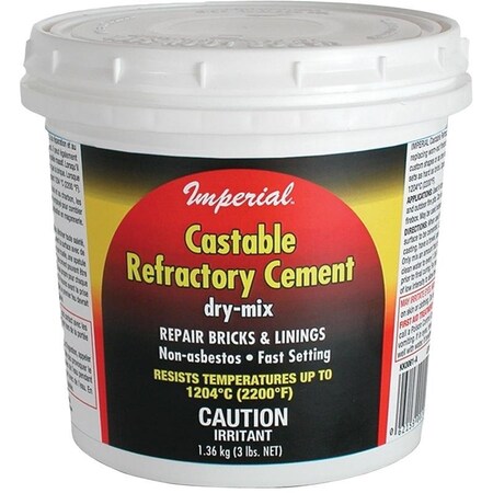 Imperial Refractory Cement, Solid, Light Brown, 12 lb Tub KK0062 | Zoro