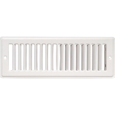 Imperial Toe Space Grille, 4 in L, 10 in W, Steel, White RG1280A | Zoro