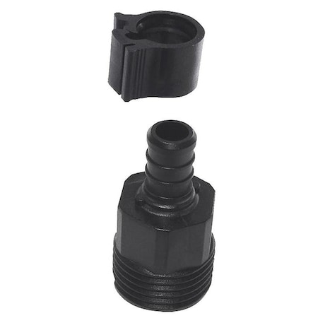 Flair-It PEXLOCK Pipe Adapter, 12 x 34 in, PEX x MGH, Polysulfone ...