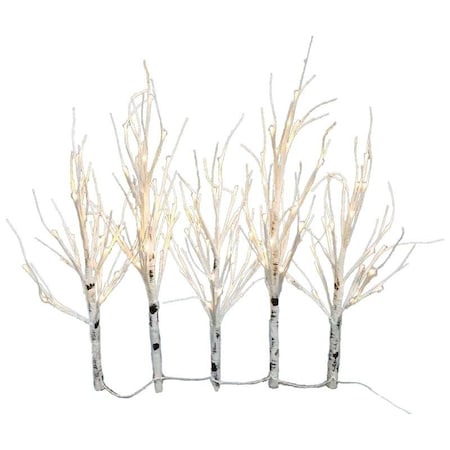 Santas Forest Tree Set LED Twig, 6 in L, Yard Decor, MetalPVC, White ...