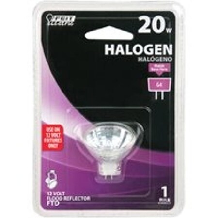 Feit Electric Halogen Bulb, 20 W, G4 Lamp Base, MR11 Lamp, 3000 K Color ...