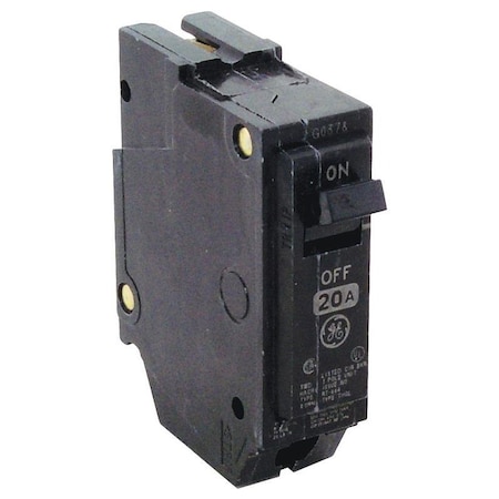 GE INDUSTRIAL SOLUTIONS 20A, 1 pole Circuit Breaker, THQL, 120/240V AC ...