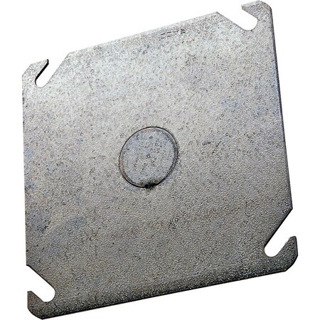 Raco Raco 4BCK Cover Plate, 4 in L, 4 in W, Square, Steel, Gray ...