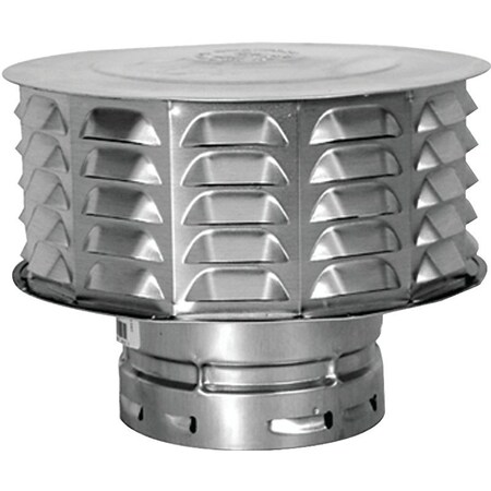Ameri-Vent Snap Lock Vent Cap, 4 in Connection 4ECW | Zoro
