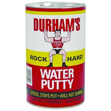 Durhams Rock Hard Water Putty, Natural Cream, lb Can 4 | Zoro