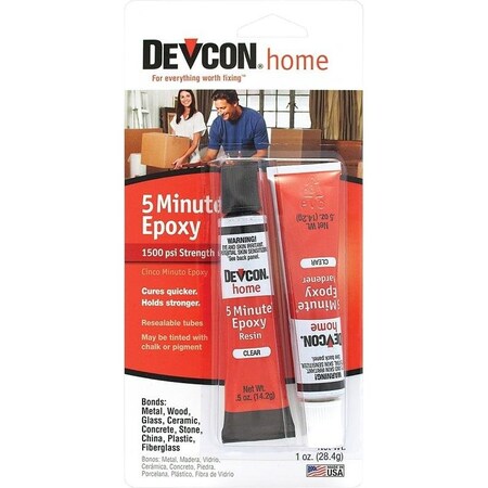 Devcon Epoxy Adhesive, Amber, Liquid, 05 oz Tube 20545 | Zoro
