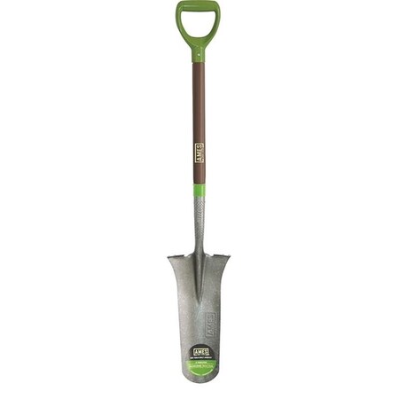 Ames Drain Spade Shovel, 8-1/8 in W Steel Blade, Fiberglass Handle W/ D ...