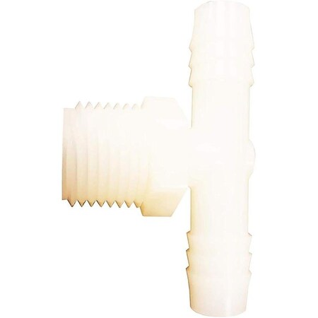 Anderson Metals Hose Tee, 1 in, Barb, 1 x 34 in, Barb x MPT, Nylon ...