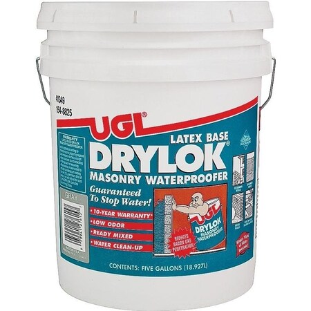 Ugl Masonry Waterproofer, Gray, Liquid, 5 gal Pail 27615 | Zoro