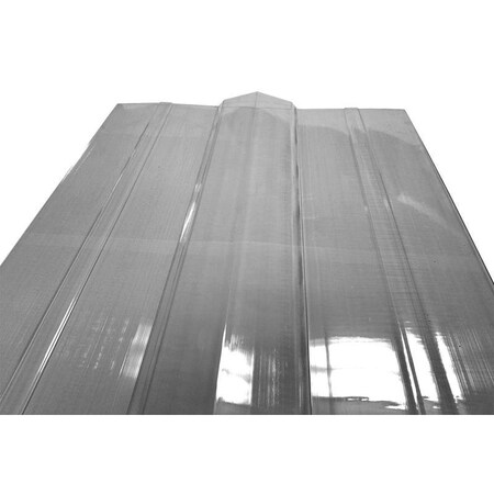 Tuftex Roof Panel Ridge Cap, 51 in L, 18 in W, Polycarbonate, Clear ...