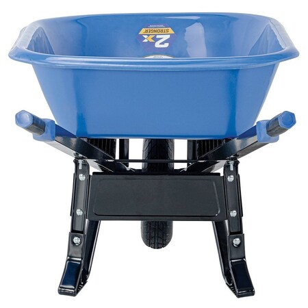 Vulcan Wheelbarrow, 6 cu-ft Volume, HDPE, 1-Wheel, Pneumatic Wheel, 16 ...