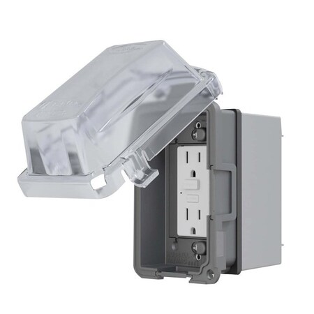 Hubbell Taymac EXTRA DUTY Series GFCI Receptacle Kit, 5.1 in L, 4.53 in ...