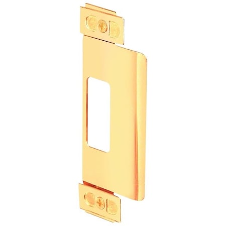 Defender Security Door Strike, 434 in L, 114 in W, Steel, Brass U 9495 ...