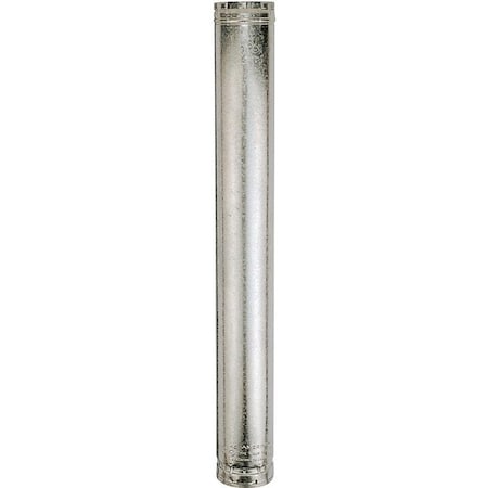 Ameri-Vent 4E5 Type B Gas Vent Pipe, 4 in OD, 5 ft L, Galvanized Steel ...