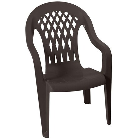 Gracious Living HighBack Chair, Resin, Earth 11215-32 | Zoro