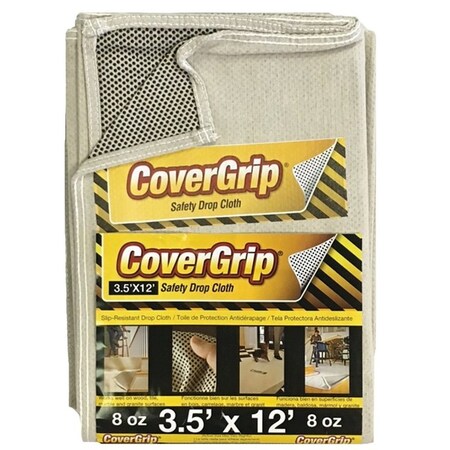 Covergrip /77357 Drop Cloth, 12 ft L, 3-1/2 ft W, Rubber 351208 | Zoro