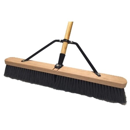 Simple Spaces Push Broom, 24 in Sweep Face, 3 in L Trim, Polypropylene ...