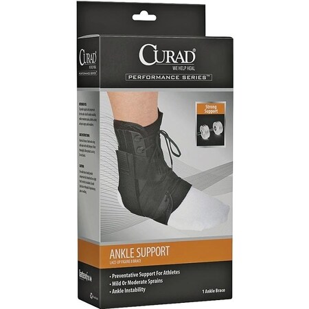 Curad Ankle Splint, Vinyl Bandage, LaceUp Adhesive ORT27600LD | Zoro