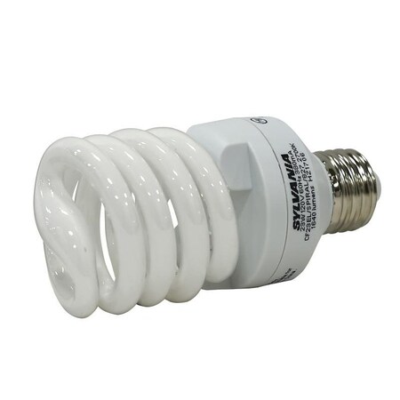 Sylvania Fluorescent Bulb, 23 W, T2 Lamp, E26 Medium Lamp Base, 1600 ...