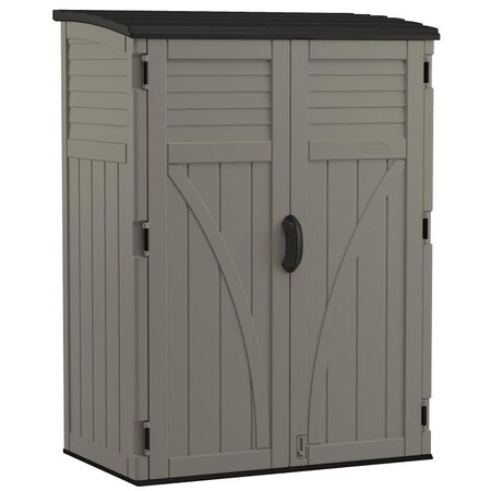 Suncast Vertical Shed, 54 cuft Capacity, 4 ft 5 in W, 2 ft 812 in D, 5 ...