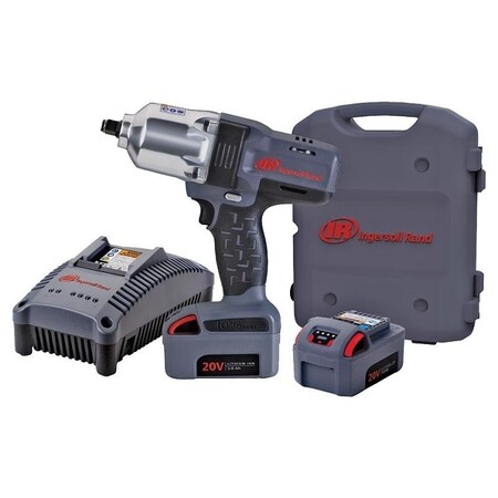 Ingersoll-Rand Impact Wrench Kit, Battery Included, 20 V, 3 Ah, 12 in ...
