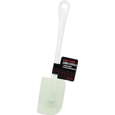 Chef Craft Jumbo Spatula, Rubber Blade, White 20163 | Zoro