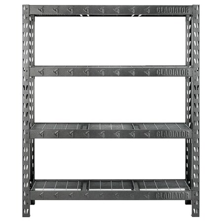 Gladiator Rack Shelf, 7200 lb Capacity, 4Shelf, 60 in OAW, 18 in OAD ...