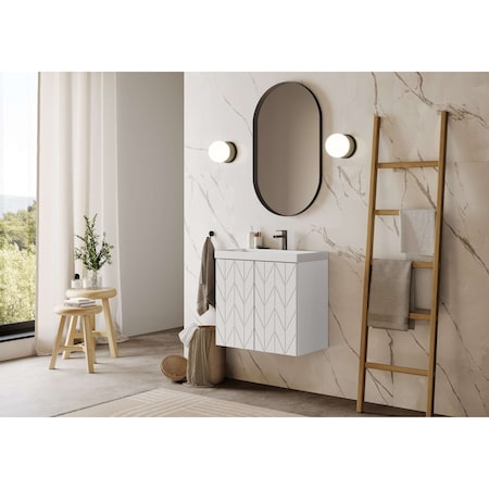 Distinct Kitchen And Bath Vanity with Inset Sink, White base with ...