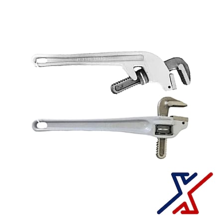 X1 Tools 14 Adjustable Aluminum Pipe Wrench Set of 2 90 Degree and 45 ...