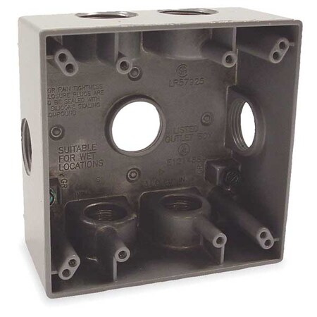 BELL Weatherproof Box,7 Inlets,Aluminum (5346-0) | Zoro