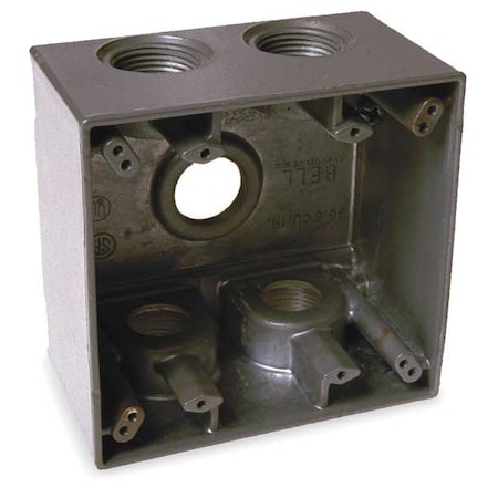 BELL Weatherproof Box,1 in Hub,5Inlet (5389-0) | Zoro
