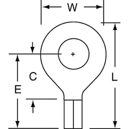 3M Ring Terminal, 1/4 in Stud Size, 14 AWG, 600 V, Bare Insulated, Bare ...
