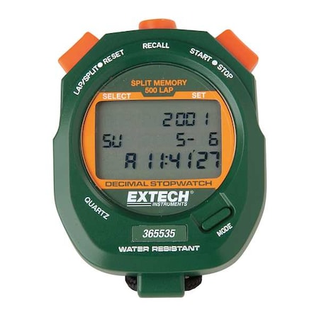 Extech Digital Stopwatch,Decimal Display (365535) | Zoro