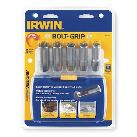 IRWIN HANSON Extractor Set,5 PC,w/Bolt Extractors (3094001) | Zoro