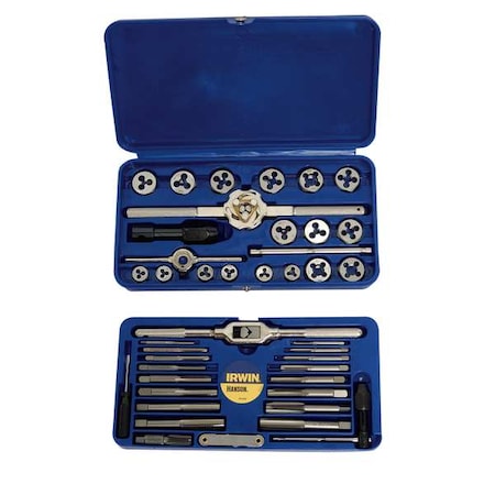 IRWIN HANSON Tap and Die Set,41 pc,Raw Steel (26317) | Zoro