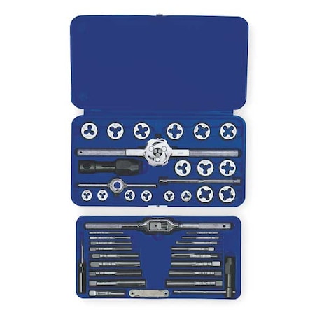 IRWIN HANSON Tap and Die Set,41 pc,High Carbon Steel (24606) | Zoro
