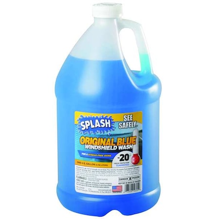Splash Windshield Washer, 1 gal, Liquid, Freezing Point -20 Degrees F ...