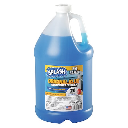 Splash Windshield Washer, 1 gal, Liquid, Freezing Point -20 Degrees F ...