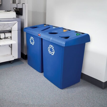 Rubbermaid Commercial 92 gal Rectangular Recycling Bin, Open Top ...