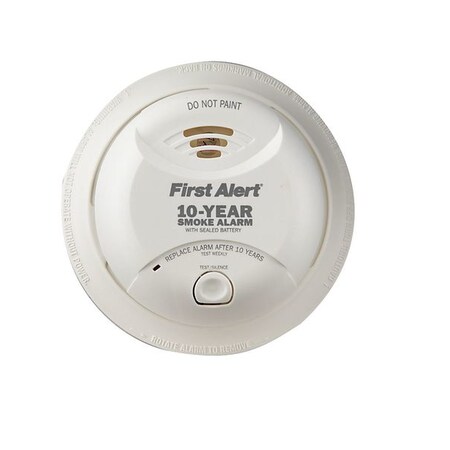 First Alert Smoke Alarm, Ionization Sensor, 85dB @ 10 ft., Audio ...