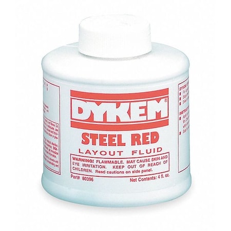 Dykem Layout Fluid, Steel Red(TM), 4 oz 80396 | Zoro