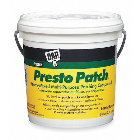 Dap Patching Compound, 1 gal, Pail, Off White, Presto Patch 58555 | Zoro