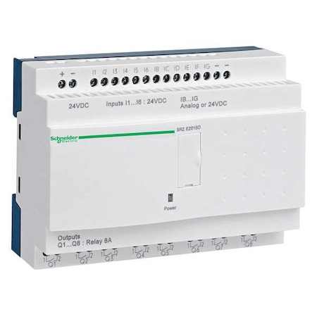 Schneider Electric Logic Relay, 24VDC, Without Display SR2E201BD | Zoro