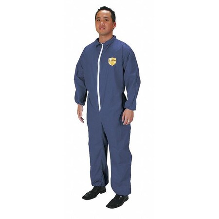 Dupont Collared Disposable Coveralls, XL, 25 , Blue, Proshield®, Zipper ...